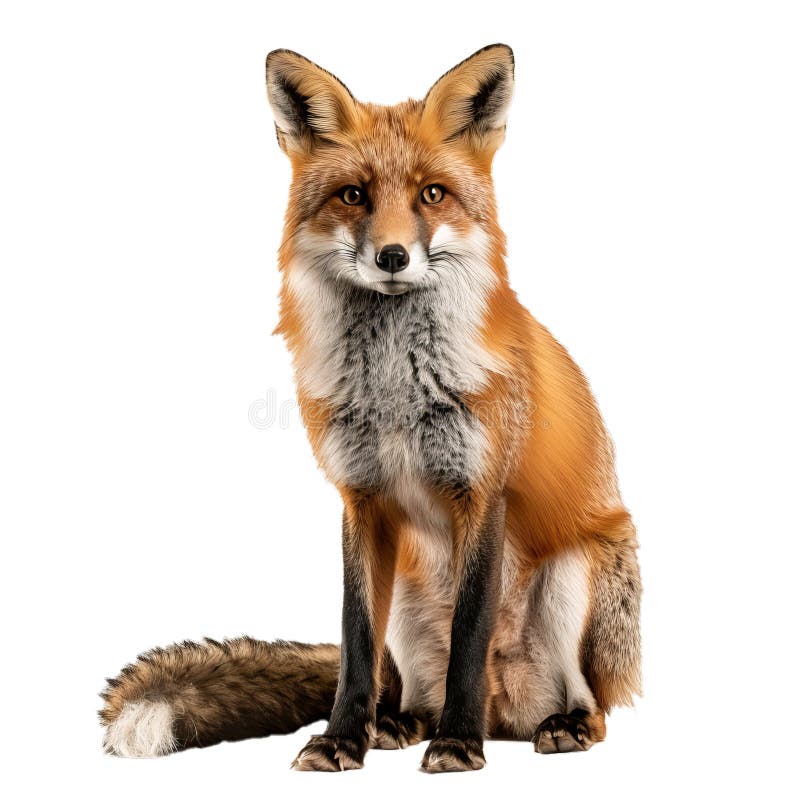 Red Fox, Vulpes Vulpes, Sitting and Looking at the Camera Stock Photo ...