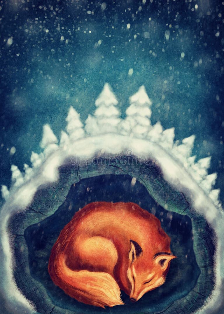 Sleeping Fox Cartoon Stock Illustrations – 1,700 Sleeping Fox Cartoon ...