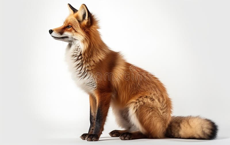 Red Fox on Transparent Background -Generative Ai Stock Illustration ...