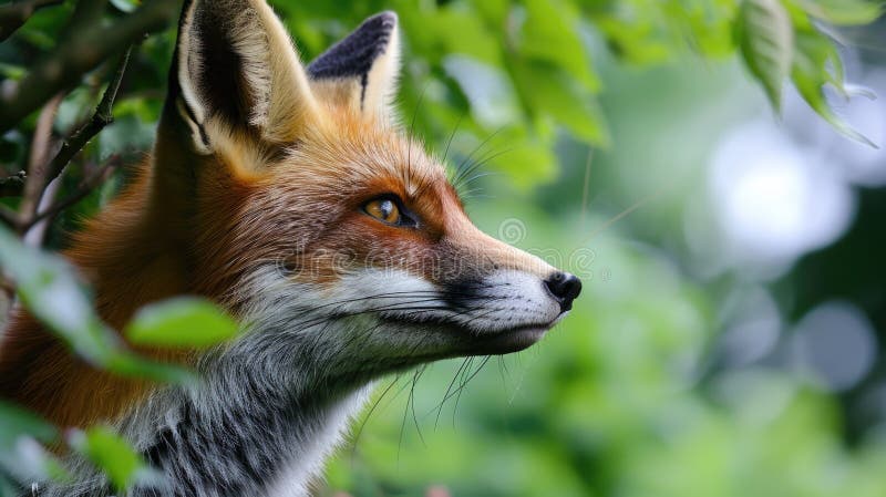 Red Fox in Tree stock photo. Image of generated, nature - 374885444