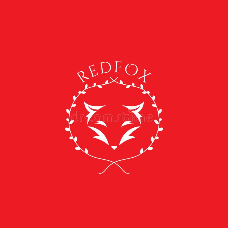 Red fox vector logo stock vector. Illustration of creative - 110275316