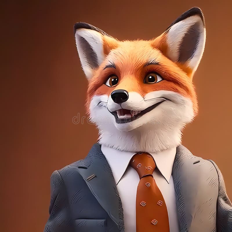 Red Fox Cartoon Red Fox Vulpes Stock Illustration - Illustration of ...