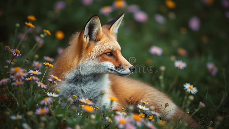 Red fox vulpes stock illustration. Illustration of wild - 338396295