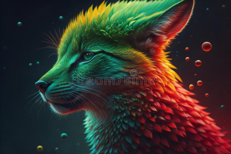 Red Fox in Water with Bubbles. Ai Generated Stock Illustration ...