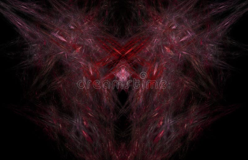 Red Fractal Glowing Pattern. Fantasy Fractal Texture. Digital Art. 3D ...