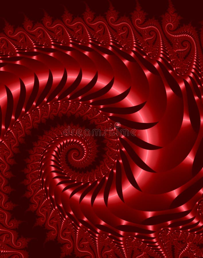 Red Fractal Spiral Serpent Picture. Image: 1040972