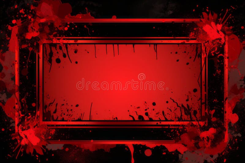 A Red Frame with Blood Splatters on it Stock Illustration ...