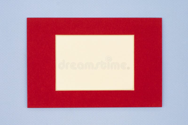 Red Frame on a Blue Background. Copy Space. Space for Your Text Stock ...