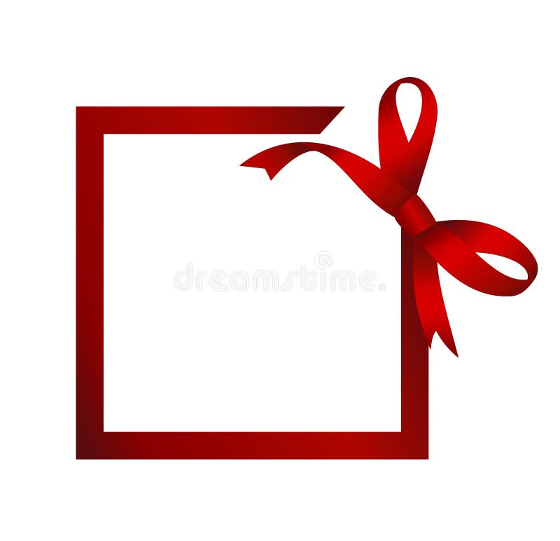 Red Frame Decorated Red Bow Stock Vector - Illustration of element ...