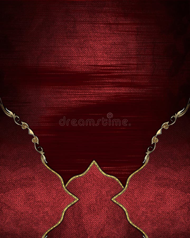 Red Frame on a Gold Background. Element for Design. Template for Design ...