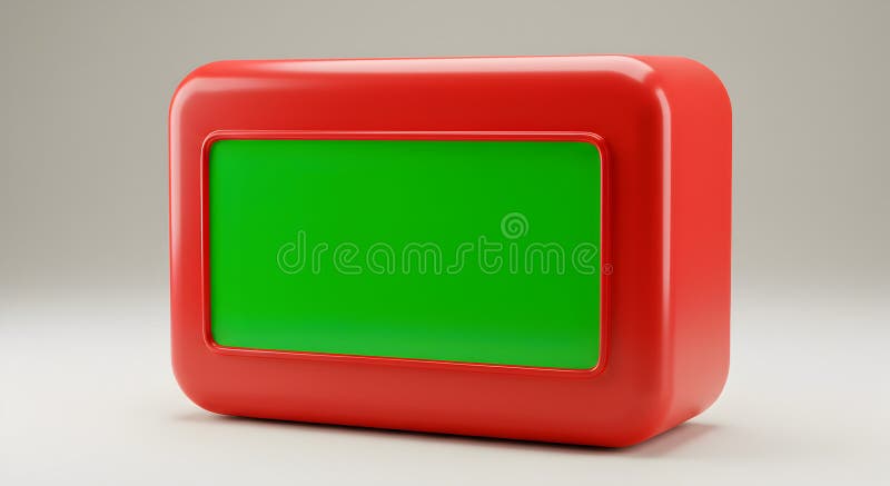 Red Frame with Green Screen Stock Illustration - Illustration of ...