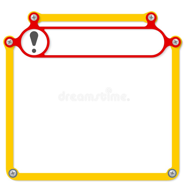 Red Yellow Hazard Frame Stock Illustrations – 412 Red Yellow Hazard ...