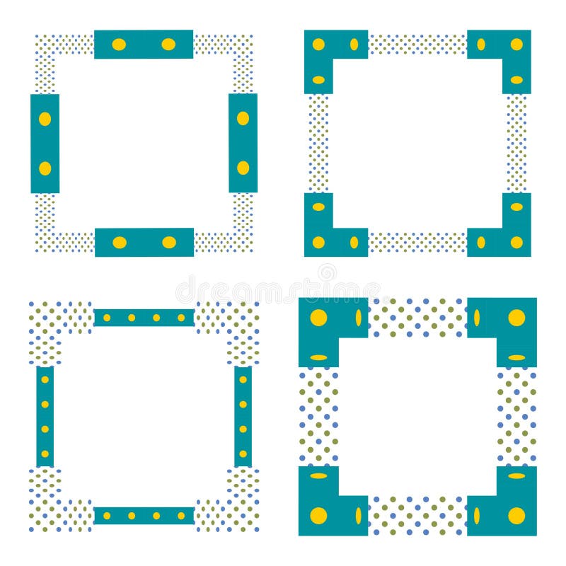 Red Frame Icon. Bold Border Symbol. Mosaic Tile Detail. Vector Frame ...