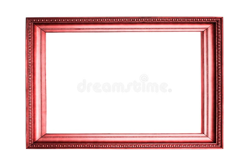 Beautiful Red Frame Isolated on White Background Stock Photo - Image of ...