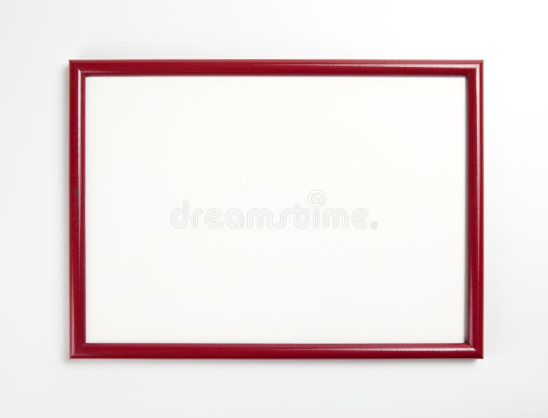 Red Frame for Painting or Picture on White Background. Stock Image ...
