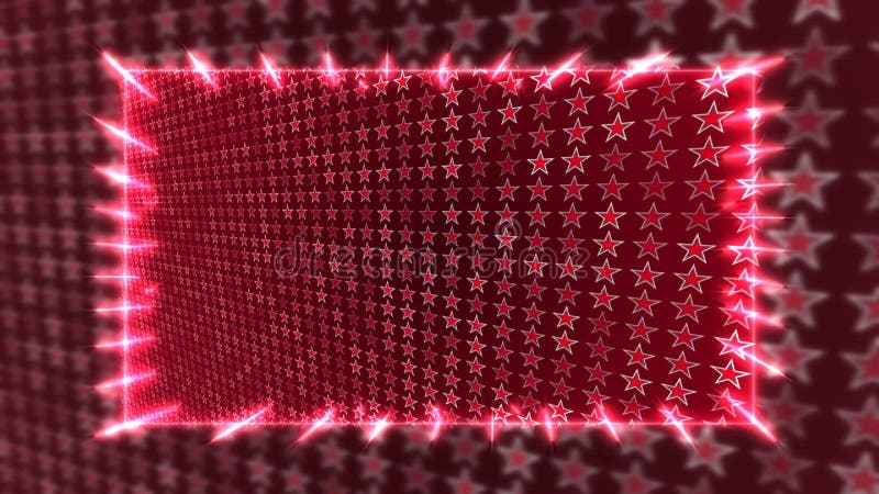 Red Frame with a Rotating Star Alpha Channel Stock Footage - Video of ...