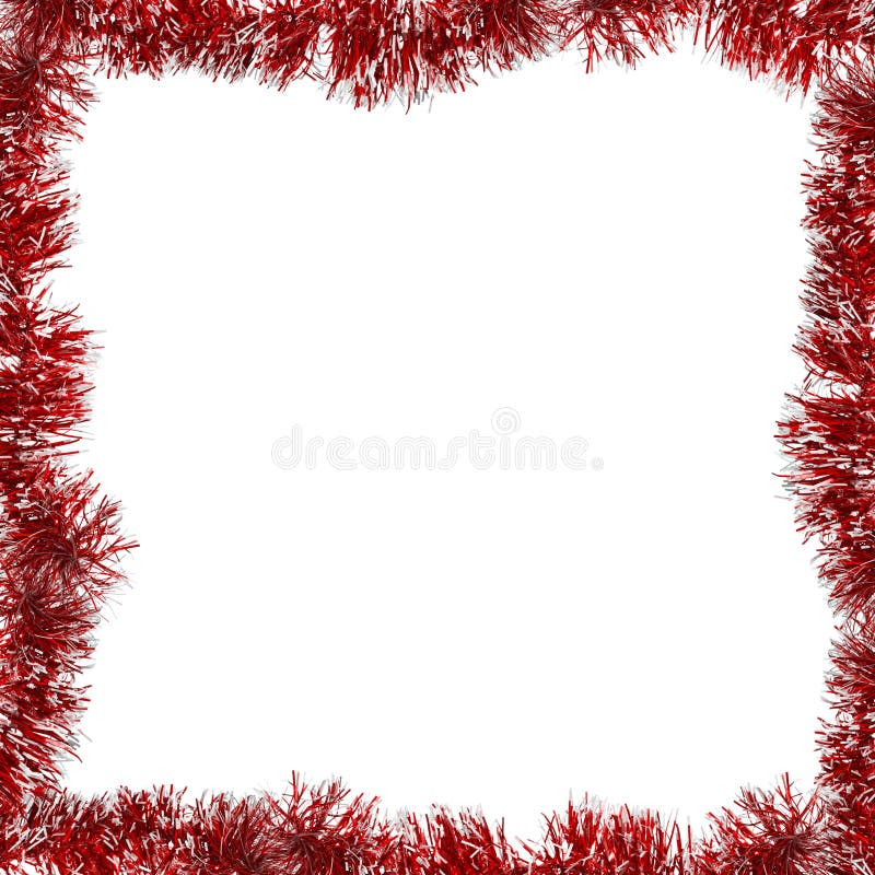 Red Frame from Christmas Decorations on Pink Stock Image - Image of ...