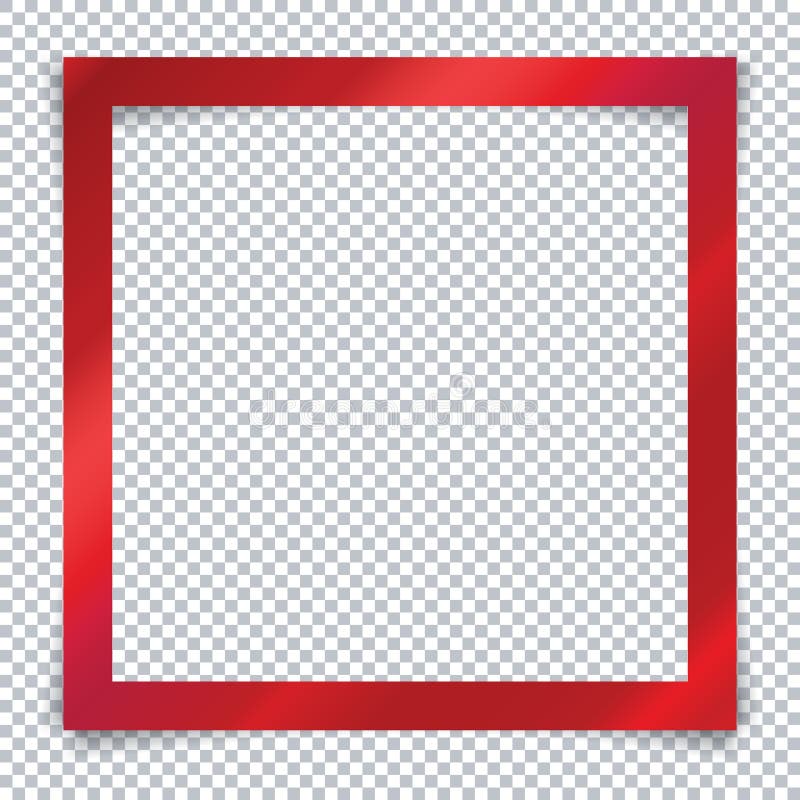 Red Frame on Transparent Background Stock Vector - Illustration of ...