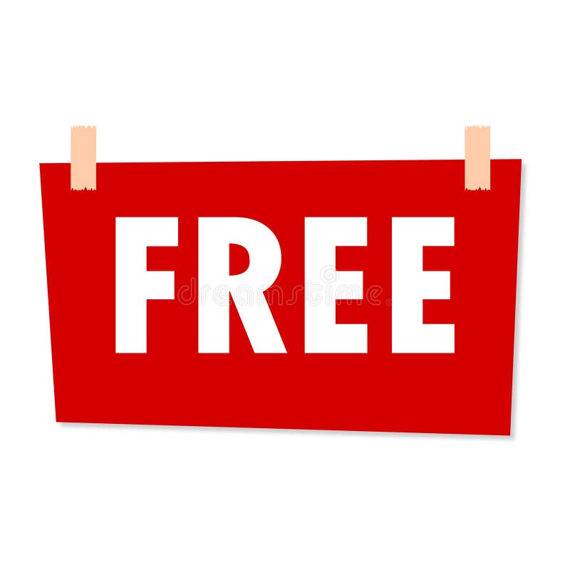 Red Free Sign - Illustration on White Background Stock Vector ...
