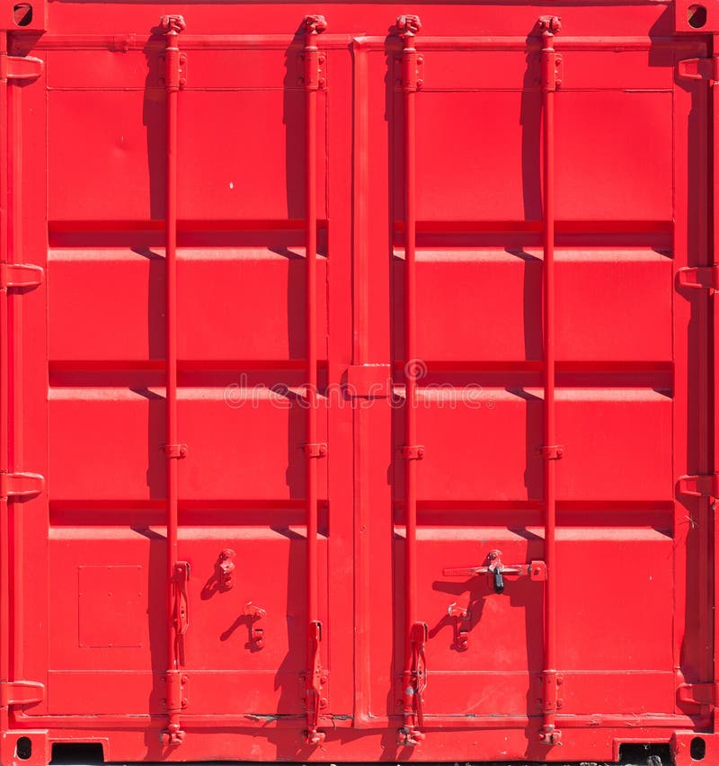 Red freight container stock image. Image of business - 177787143