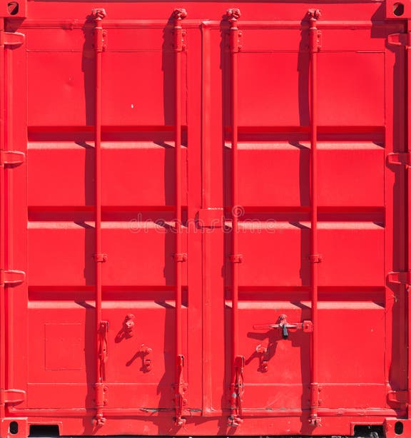 Red freight container stock image. Image of business - 177787143