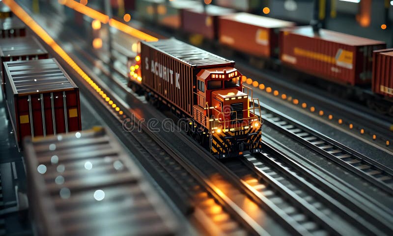 Freight Train on Tracks stock footage. Video of cargo - 338053234