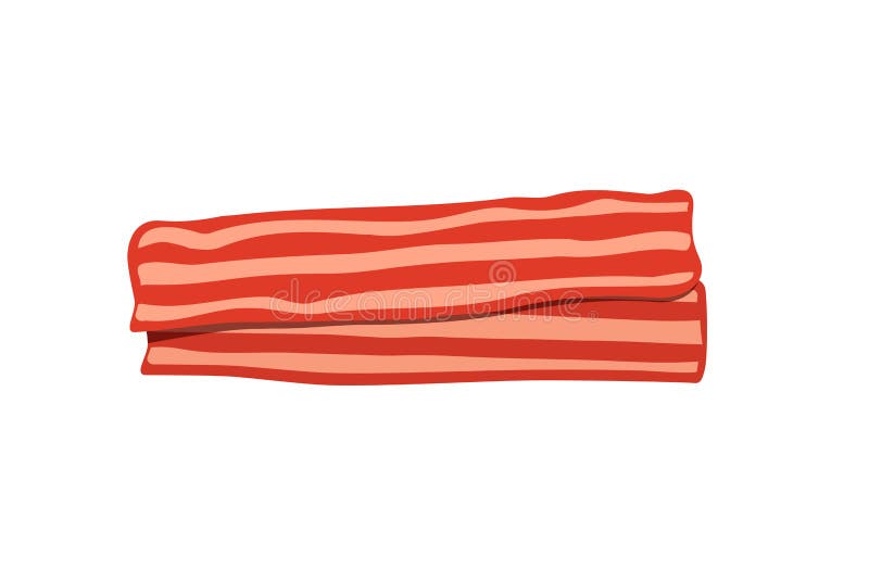 Red Fresh Bacon. Isolated Vector Illustration Stock Vector ...