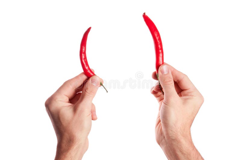Red fresh chili in hand stock image. Image of fresh, close - 82578183