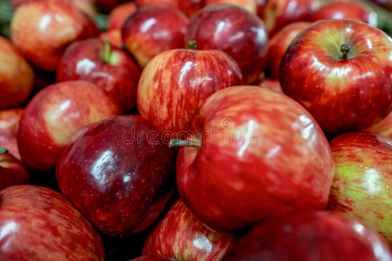 Red Colorful Bright Apple Background Stock Photo - Image of fresh ...