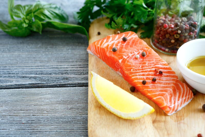 Red Fresh Fish on a Cutting Board Stock Image - Image of fish, closeup ...