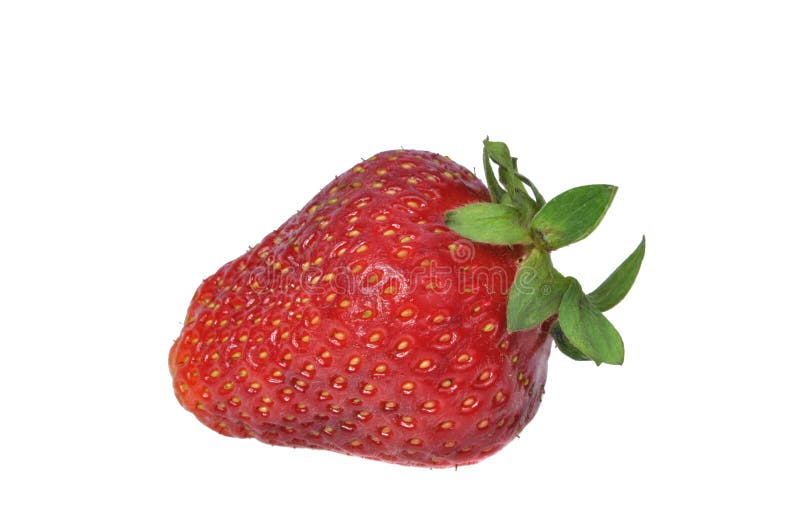 Red Fresh Strawberry Isolated on the White Stock Image - Image of sweet ...