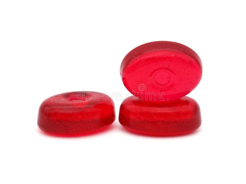 Red Fruit Hard Candy Isolated on White Stock Image - Image of berries ...