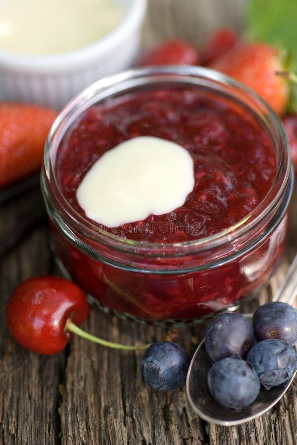 Red fruit jelly stock image. Image of compote, sauce - 25331529