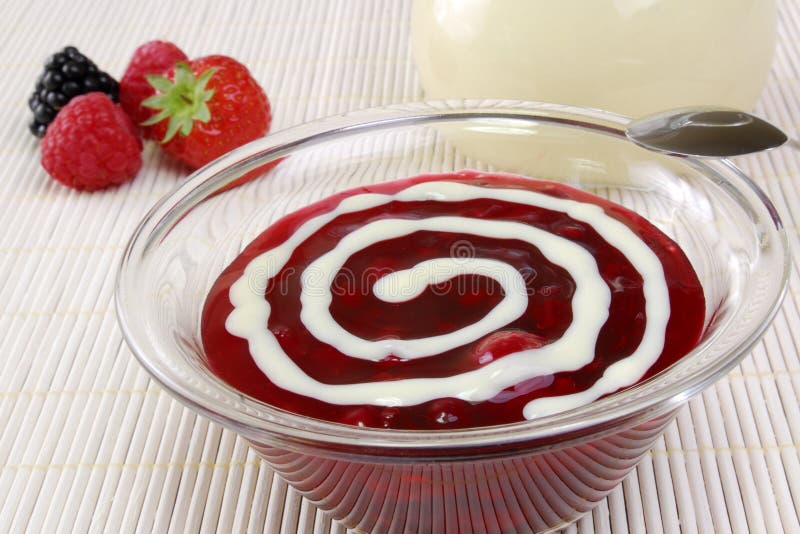 Red fruit pudding stock photo. Image of eating, dessert - 5446634