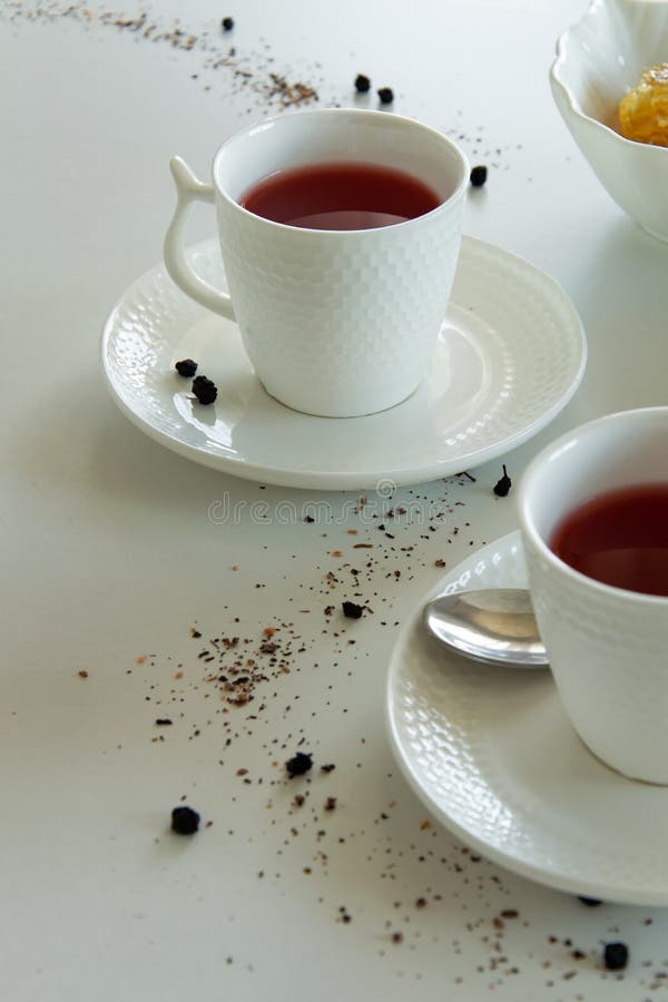 Red Fruits Tea Glasses. Drinks Flat Lay Stock Photo - Image of drink ...
