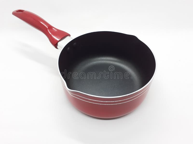 Red Frying Pan Kitchenware Isolated on White Background for Graphic ...