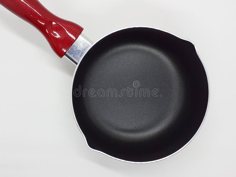 Red Frying Pan Kitchenware Isolated on White Background for Graphic ...