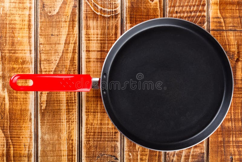 Red frying pan stock photo. Image of board, single, aluminum - 33238308