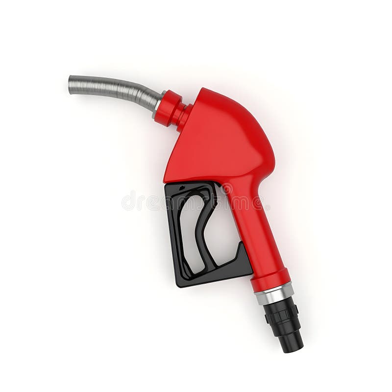 Red Fuel Nozzle Gas Pump Isolated White Background Stock Illustration ...