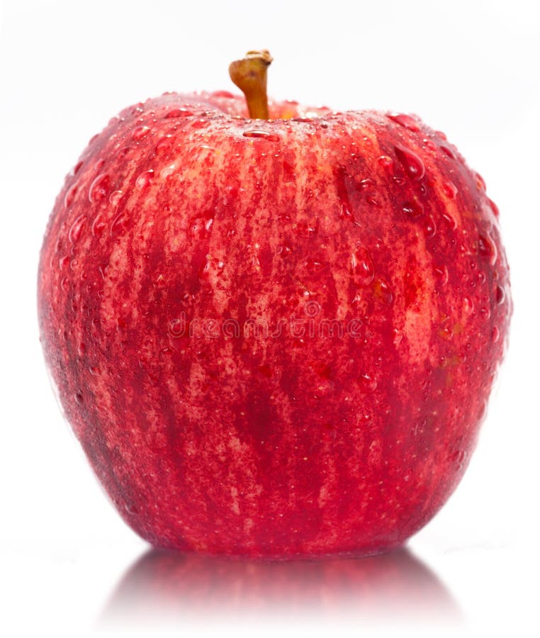 Red Apple Isolated with Clipping Path Stock Photo - Image of nutritious ...