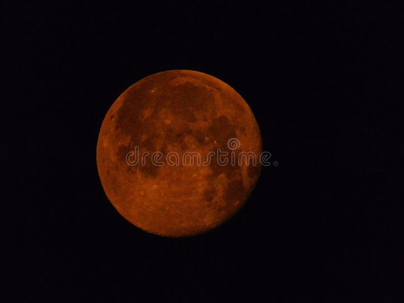 Red full moon stock image. Image of moon, astronomy - 236161971