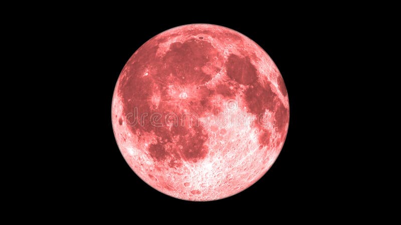 Bright Red Full Moon with Copy Space Stock Photo - Image of isolated ...