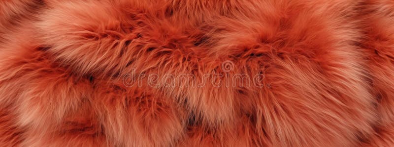 Red Fur Texture Top View. Red Sheepskin Background. Fur Pattern ...