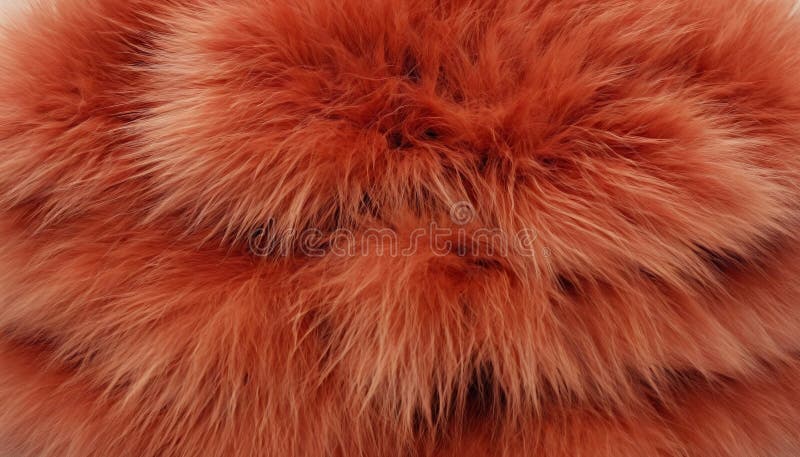 Red Fur Texture Top View. Red Sheepskin Background. Fur Pattern ...