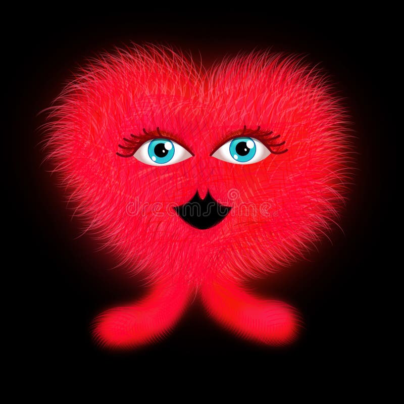 Valentine monster stock vector. Illustration of design - 47698382