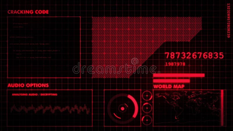 Red Futuristic Graphic Interface Stock Footage - Video of background ...