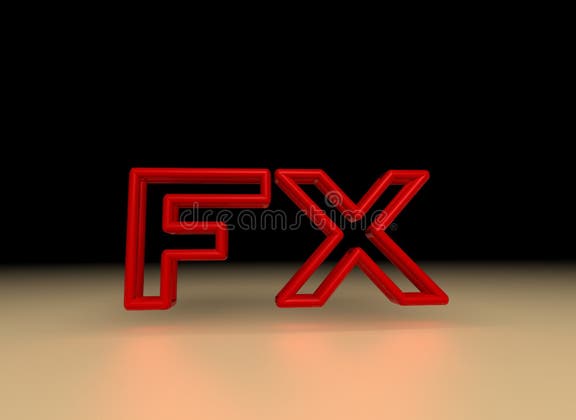 Red FX letters stock illustration. Illustration of outlined - 6844012