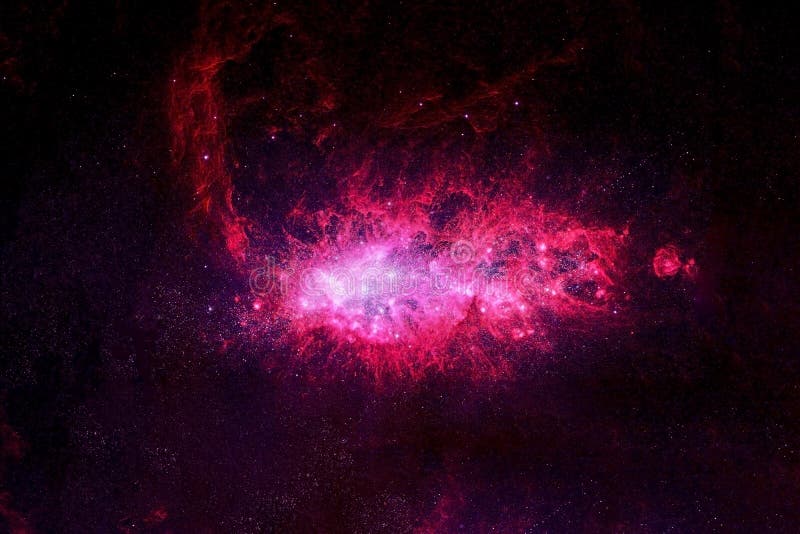 A Red Galaxy in Deep Space. Elements of this Image Were Furnished by ...