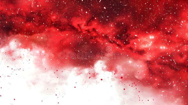 A Red Galaxy Isolated on White Background Stock Illustration ...