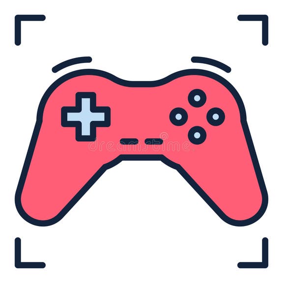 Red Game Controller - Gamepad Vector Controlling Device Colored Icon or ...